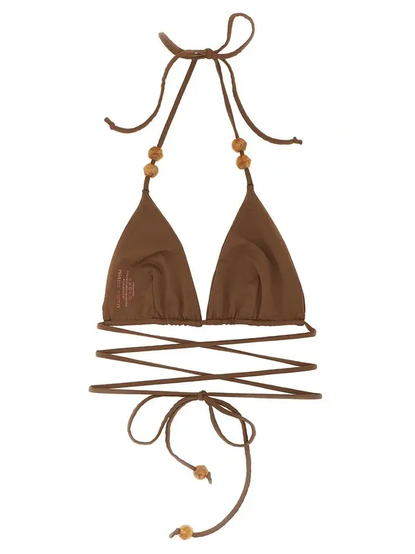 Magda Butrym Re 26' Triangle Bikini Top - Brown