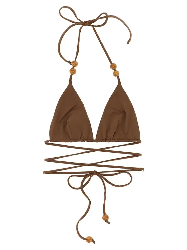 Magda Butrym Re 26' Triangle Bikini Top - Brown