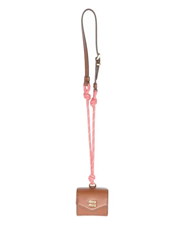 Miu Miu Leather And Rope Card Holder - Multicolor