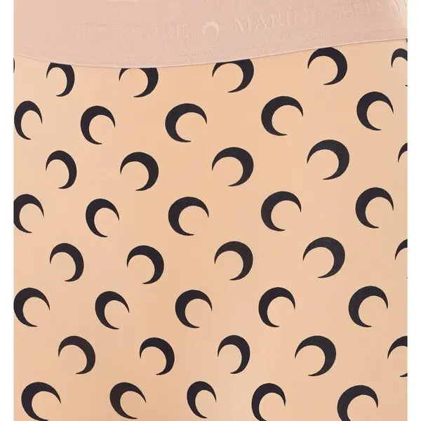MARINE SERRE Recycled Moon Jersey Stirrup Leggings - Cream