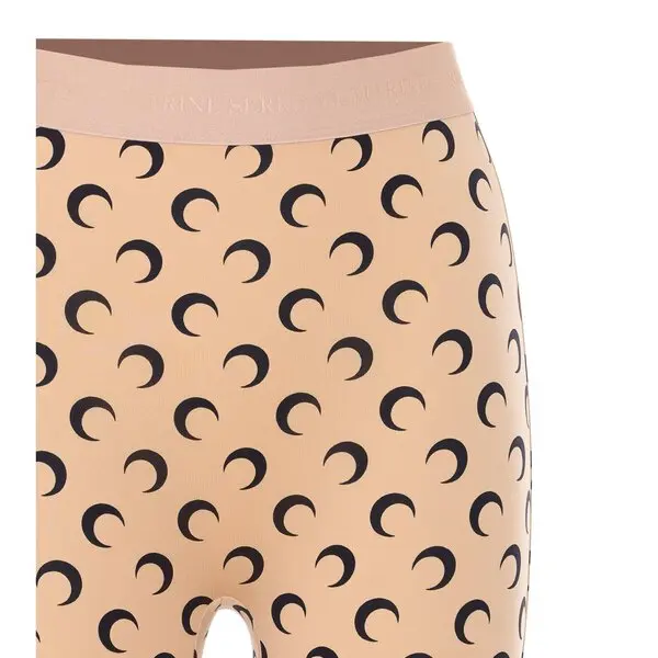 MARINE SERRE Recycled Moon Jersey Stirrup Leggings - Cream