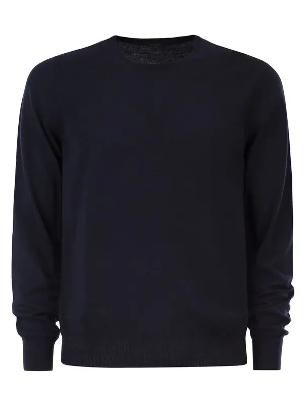 Kiton Long-sleeved Wool Crew Neck Jumper