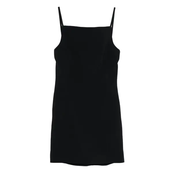 Givenchy Spaghetti Straps Square Neck Mini Dress - Black