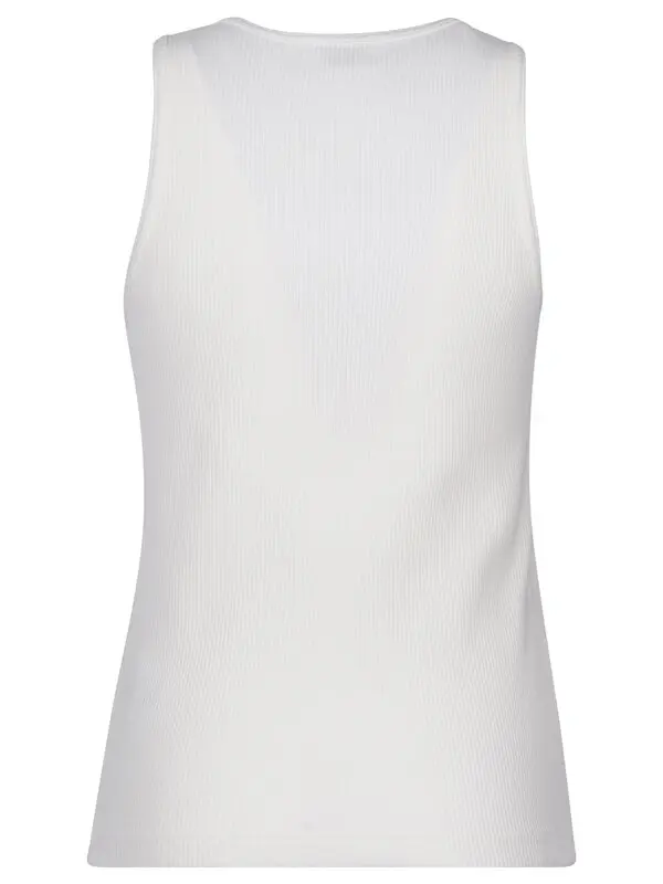 Bottega Veneta Compact Cotton Ribbed Jersey Tank Top - Multicolor