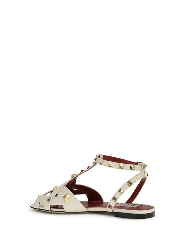 Valentino Garavani Studded Leather Sandals - Multicolor