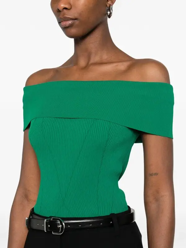 Givenchy Off-the-shoulder Ribbed Top