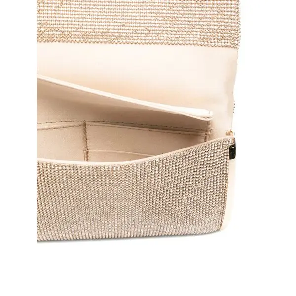 Benedetta Bruzziches Rhinestone Embellished Clutch Bag - Cream