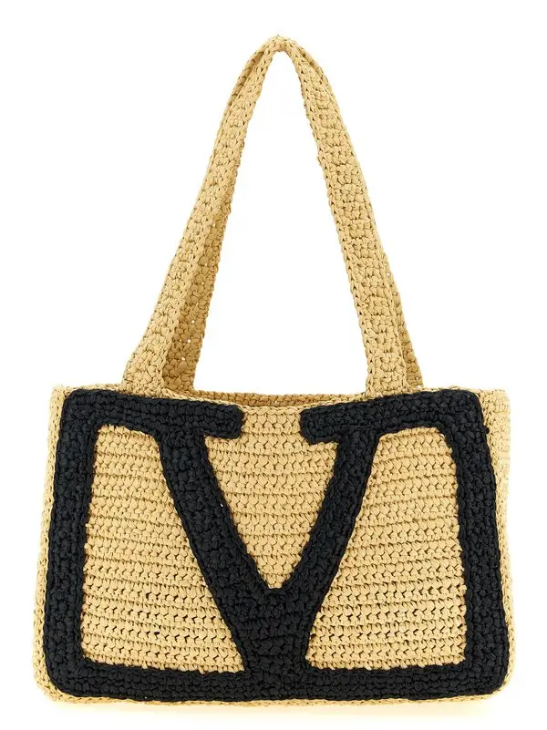Valentino Garavani Viva Superstar Midi Shopping Bag - Cream