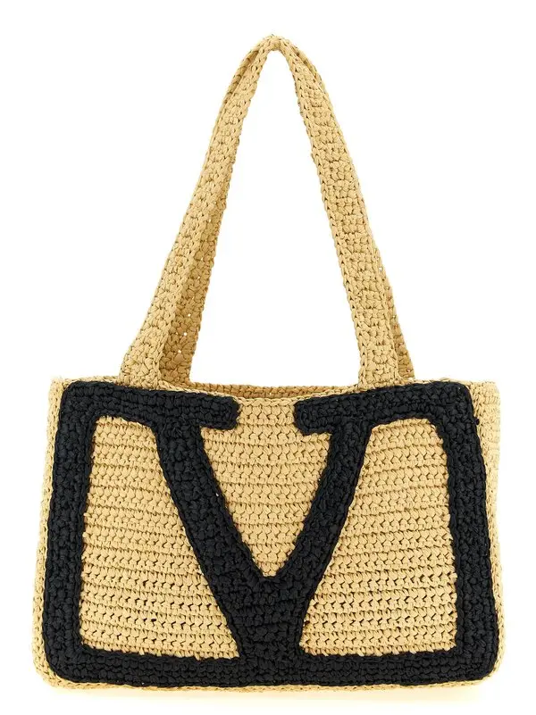Valentino Garavani Viva Superstar Midi Shopping Bag - Cream