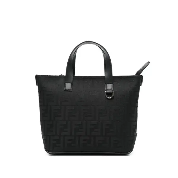 Fendi Monogrammed Tote Bag - Black
