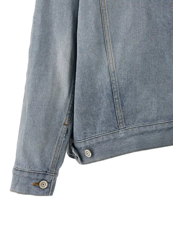 Balenciaga Masking Tape Denim Jacket - Blue