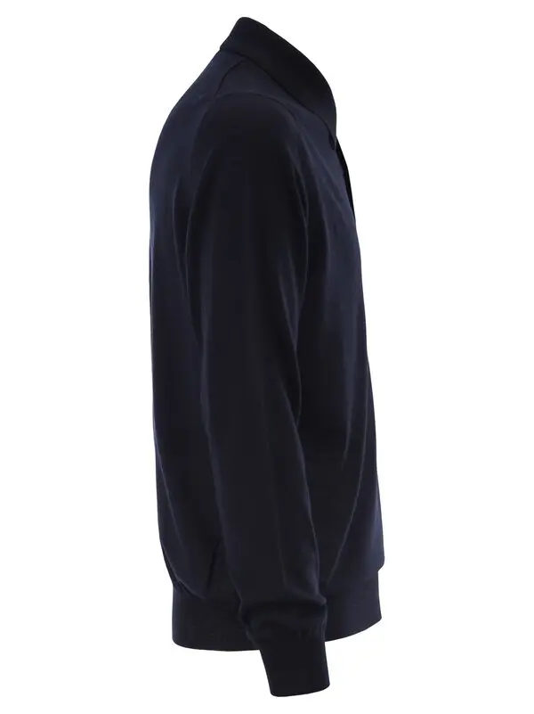 Kiton Long-sleeved Wool Polo Shirt