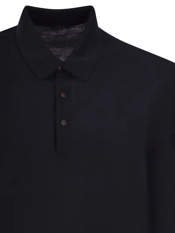 Kiton Long-sleeved Wool Polo Shirt