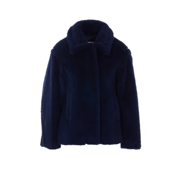 Max Mara Teddy Effect Jacket - Blue