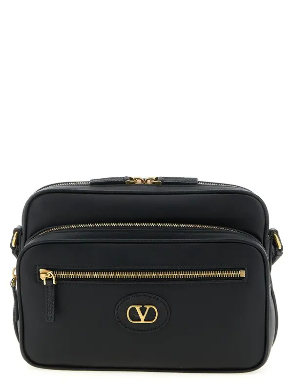Valentino Garavani Antibes Calfskin Leather Camera Bag - Black