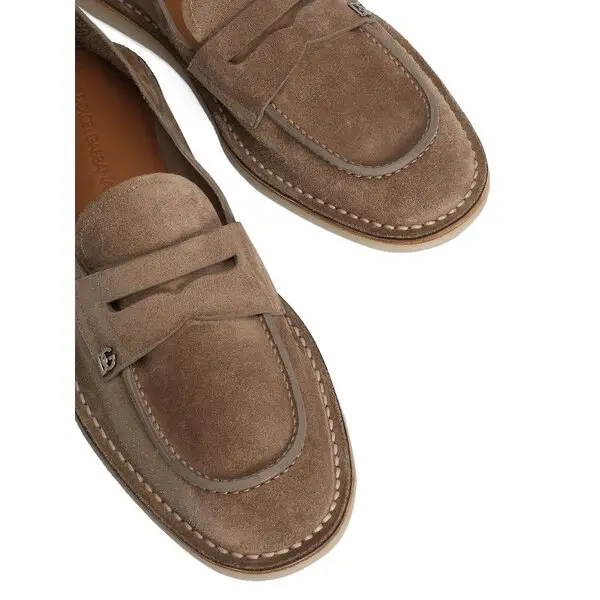 Dolce & Gabbana Logo Plaque Penny Slot Loafers