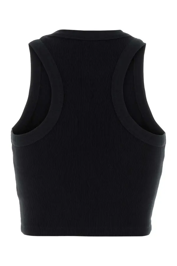 Givenchy Stretch Cotton Crop Top - Black