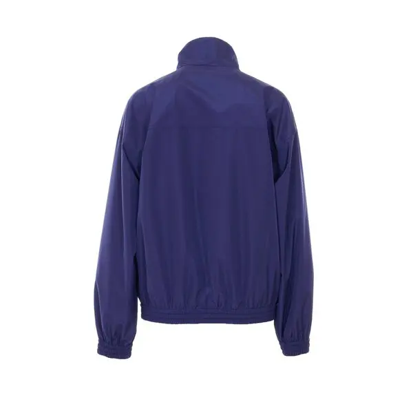Miu Miu Popeline Blouson With Logo - Blue