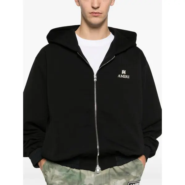 Amiri Logo Detail Zip-up Hoodie