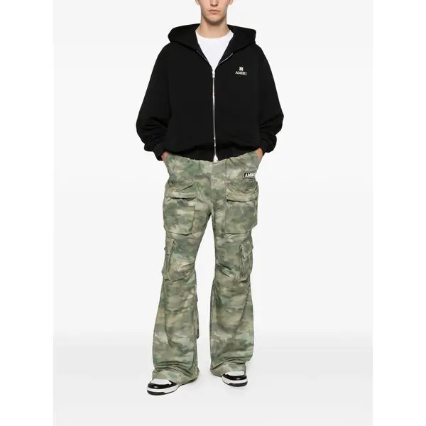 Amiri Logo Detail Zip-up Hoodie