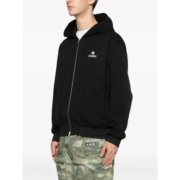 Amiri Logo Detail Zip-up Hoodie