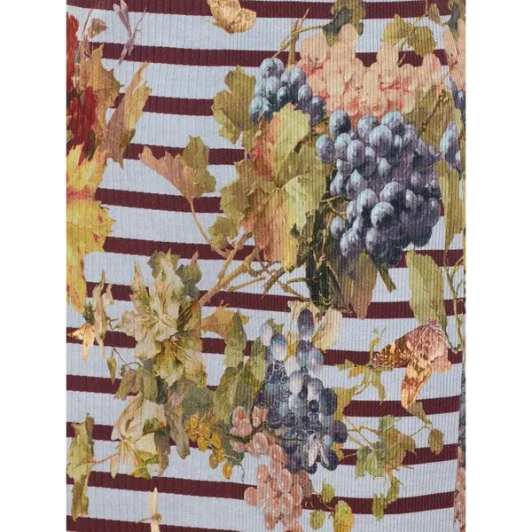 JEAN PAUL GAULTIER Striped Grape Printed Long Dress