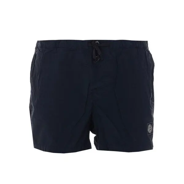 Stone Island Brushed Nylon Logo Swimwear - Black