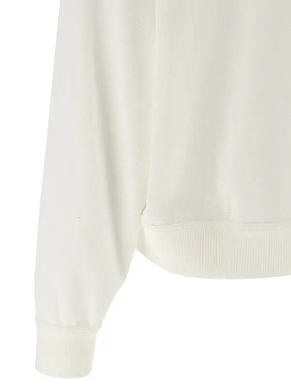 Brunello Cucinelli Cotton Piqué Sweatshirt With Heraldic Emblem