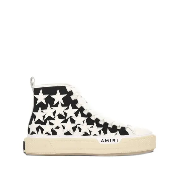 Amiri Star Motif High-top Canvas Trainers - Black