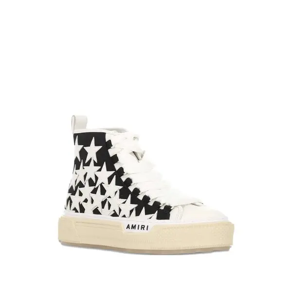 Amiri Star Motif High-top Canvas Trainers - Black