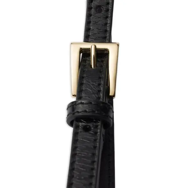 Prada Leather Belt With Metal Buckle - Black