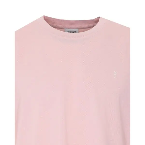 Saint Laurent Piquet Cassandre Oversize T-shirt - Pink