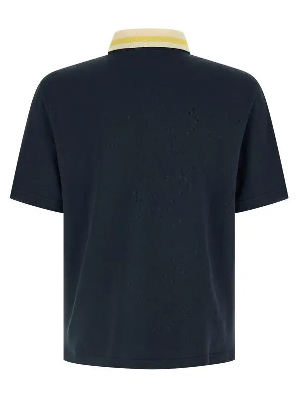 Marni Piqué Cotton Polo Shirt - Blue