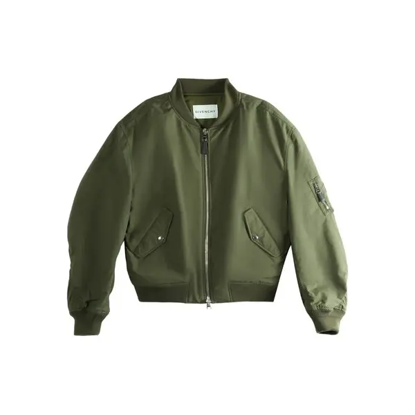 Givenchy Zip Up Bomber Jacket - Green