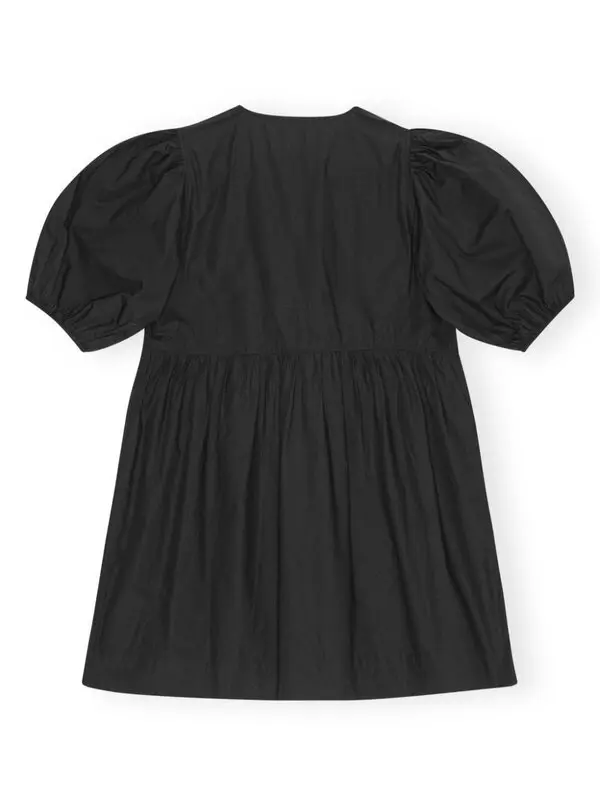 GANNI Organic Cotton Puff Sleeve Mini Dress - Multicolor