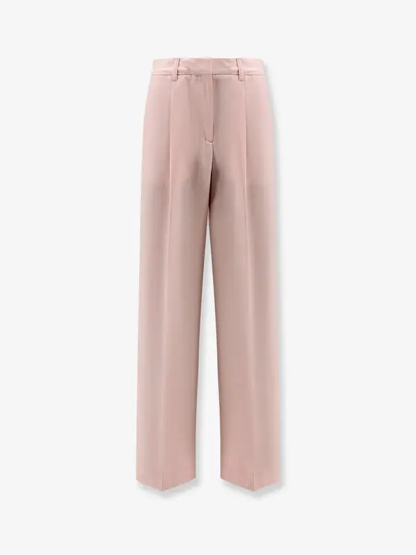 TOTEME Slanted Cut Organic Cotton Trousers