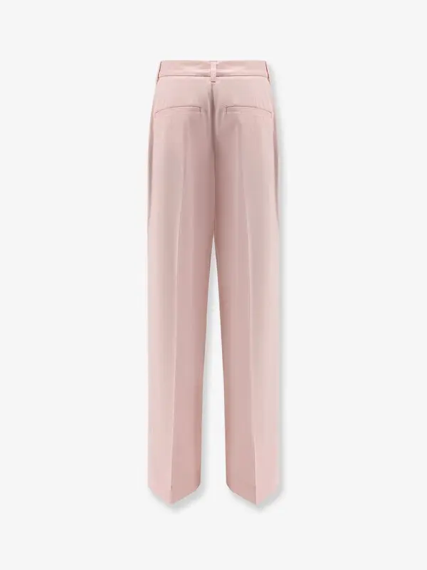 TOTEME Slanted Cut Organic Cotton Trousers