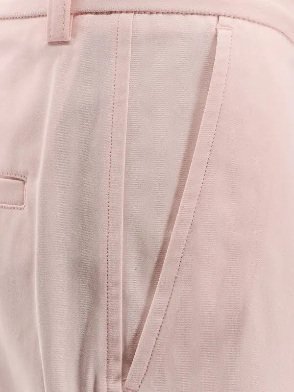 TOTEME Slanted Cut Organic Cotton Trousers