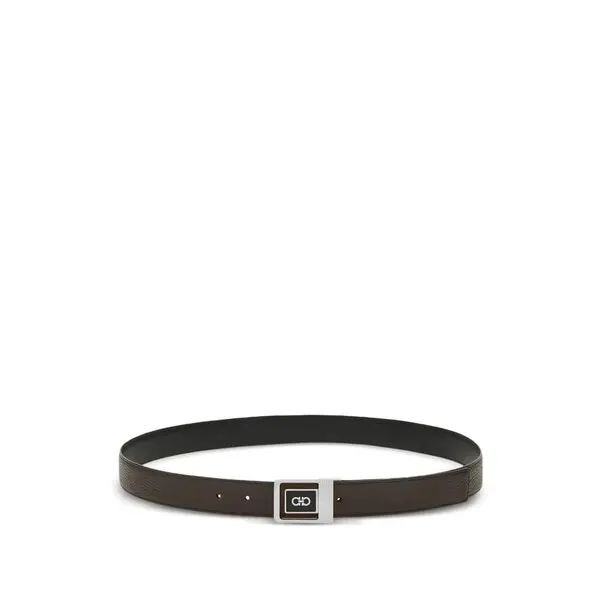 FERRAGAMO Reversible Gancini Buckle Belt - Brown