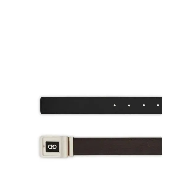 FERRAGAMO Reversible Gancini Buckle Belt - Brown