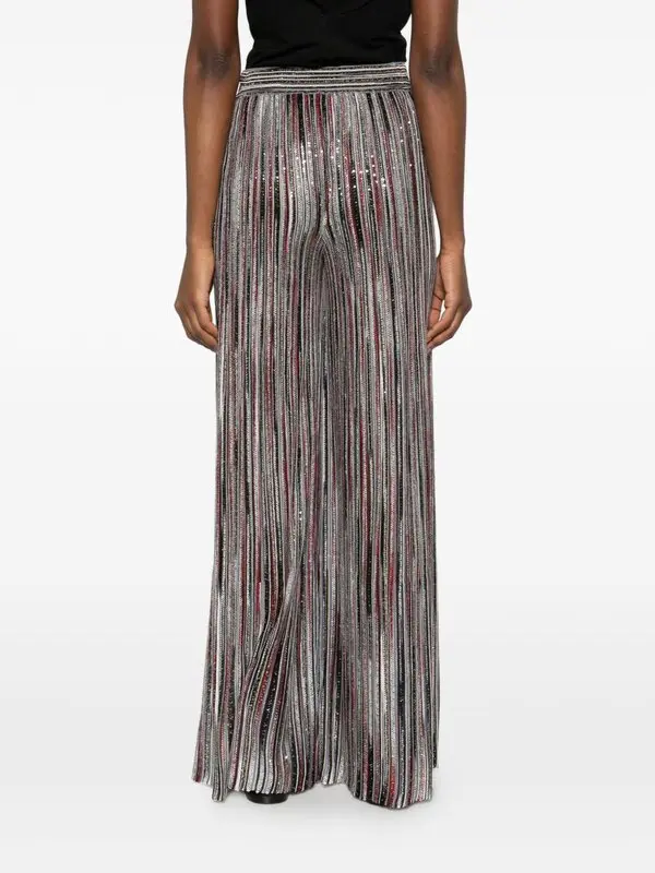 Missoni Striped Wide-leg Trousers With Crystal Embellishment
