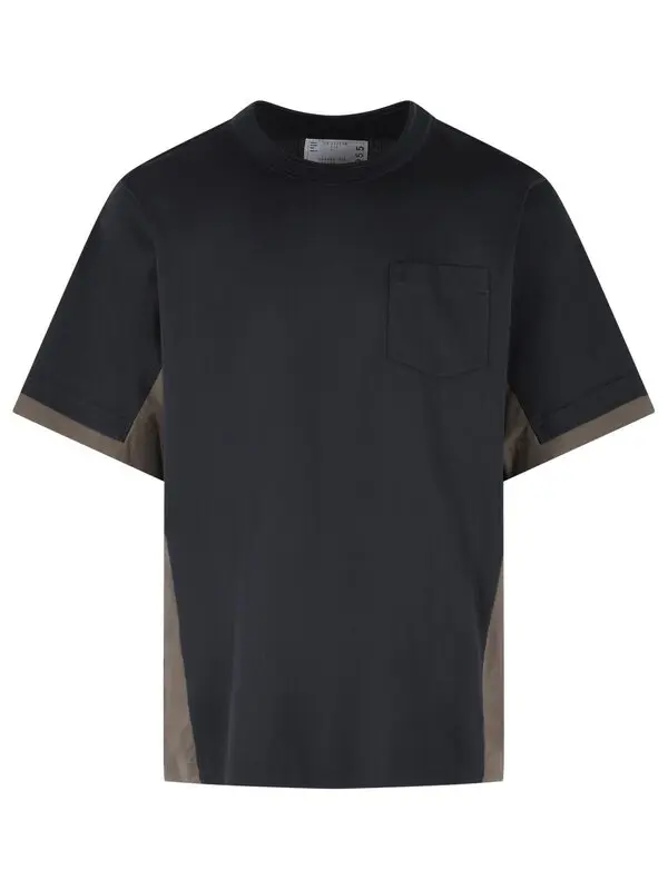 Sacai Navy Cotton T-shirt - Blue