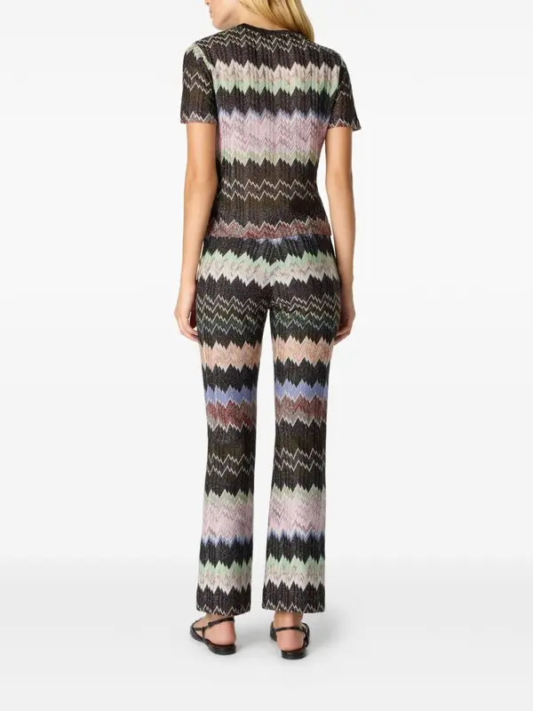 Missoni Zigzag Pattern Metallic Thread Trousers - Multicolor