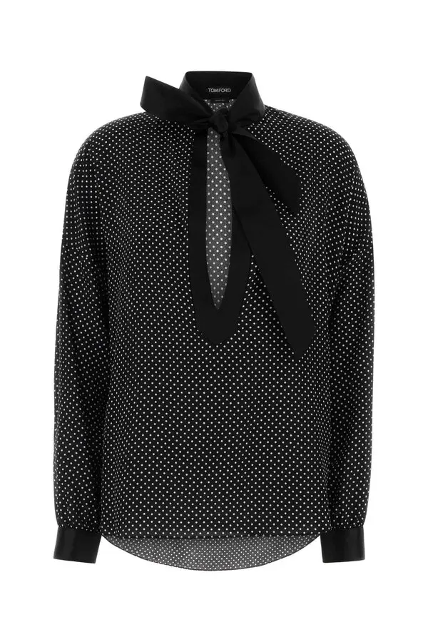 TOM FORD Printed Silk Blouse