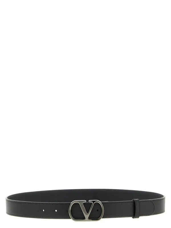 Valentino Garavani Vlogo Signature Belt - Black