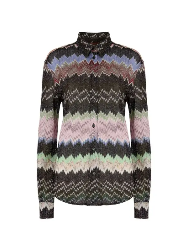 Missoni Zig Zag Patterned Long Sleeve Shirt