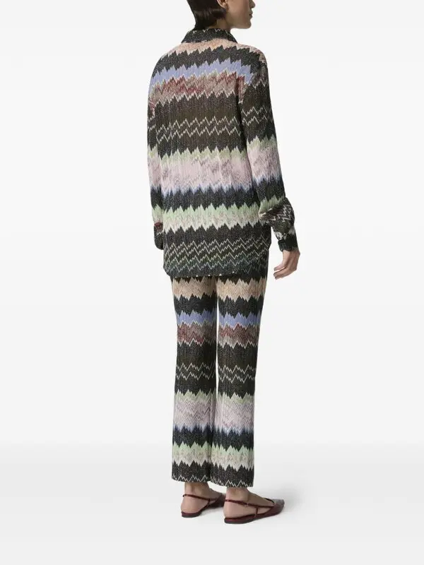 Missoni Zig Zag Patterned Long Sleeve Shirt
