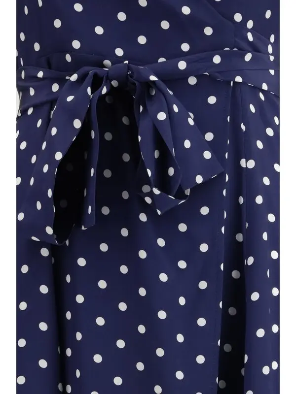 P.a.r.o.s.h Polka-dot Silk Halter Neck Dress