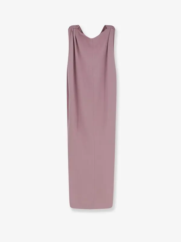 Balenciaga Midi Dress In Silk And Wool - Multicolor