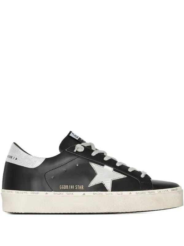 GOLDEN GOOSE Hi Star Leather Sneakers - Multicolor